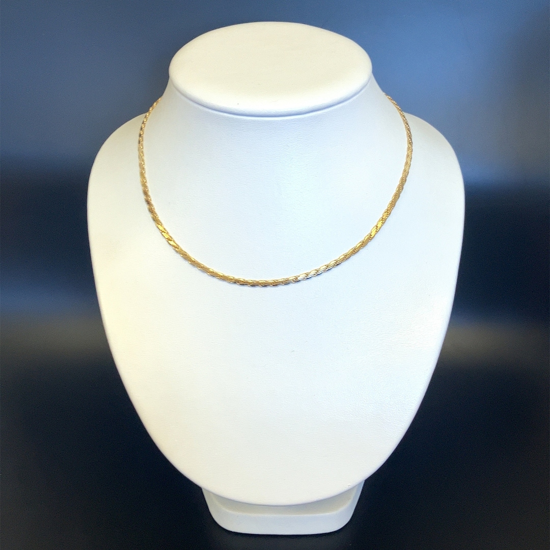 Flat Rope Chain- Solid 14K Yellow Gold 2.8mm Wide Chain Necklace ~ 17 ...