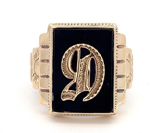 Letter D Ring - Etsy
