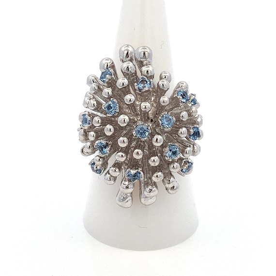 Modernist Starburst ~ Spiky Blue Spinel and Sterling … - Gem