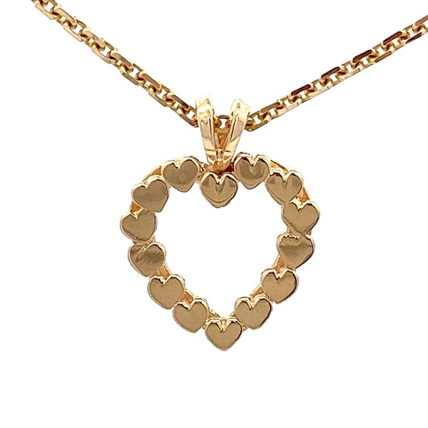 Vintage 14k Gold Flat Heart Charm - Etsy