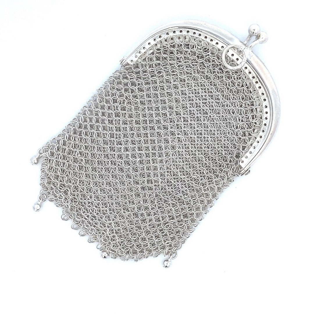 Vintage Miniature Chainmail Mesh Change Purse Sterling Silver ET2110 - Etsy
