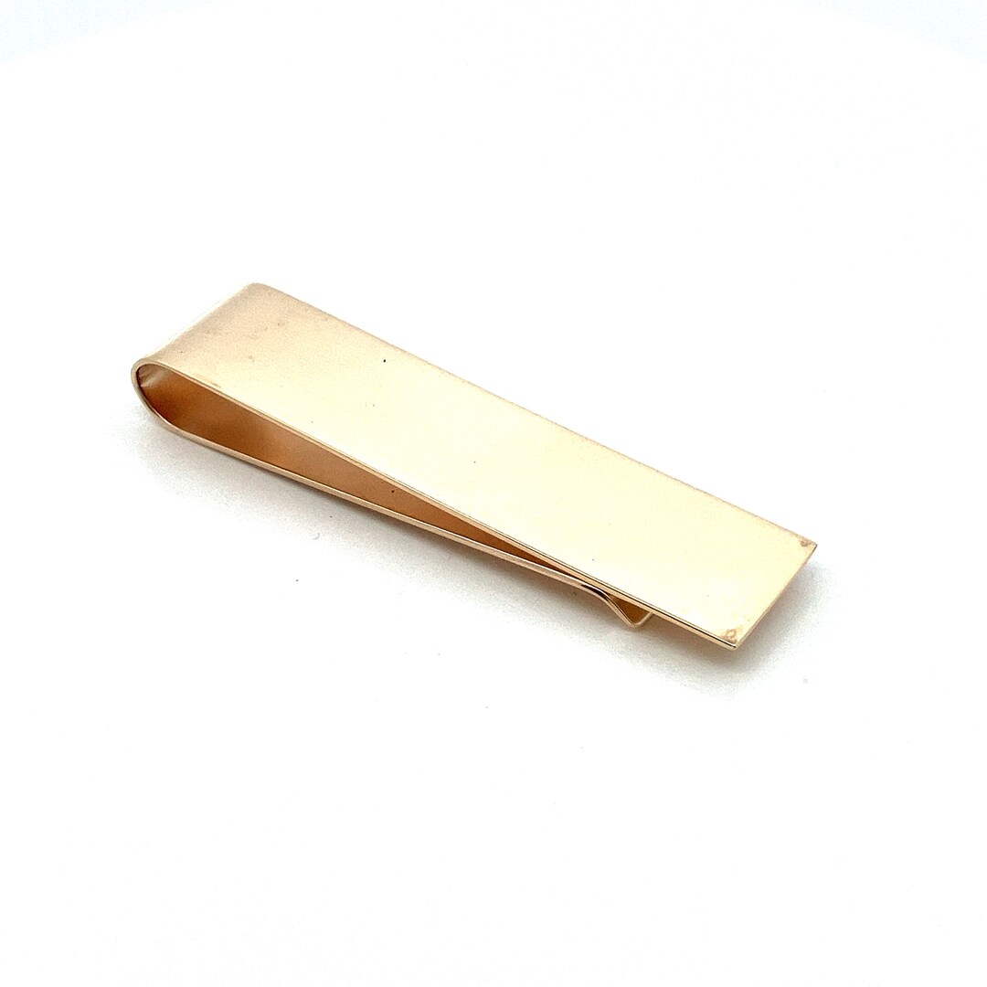 Vintage Gold Money Clip- Solid 14k Yellow Gold- Gift for Him - ET2104 ...