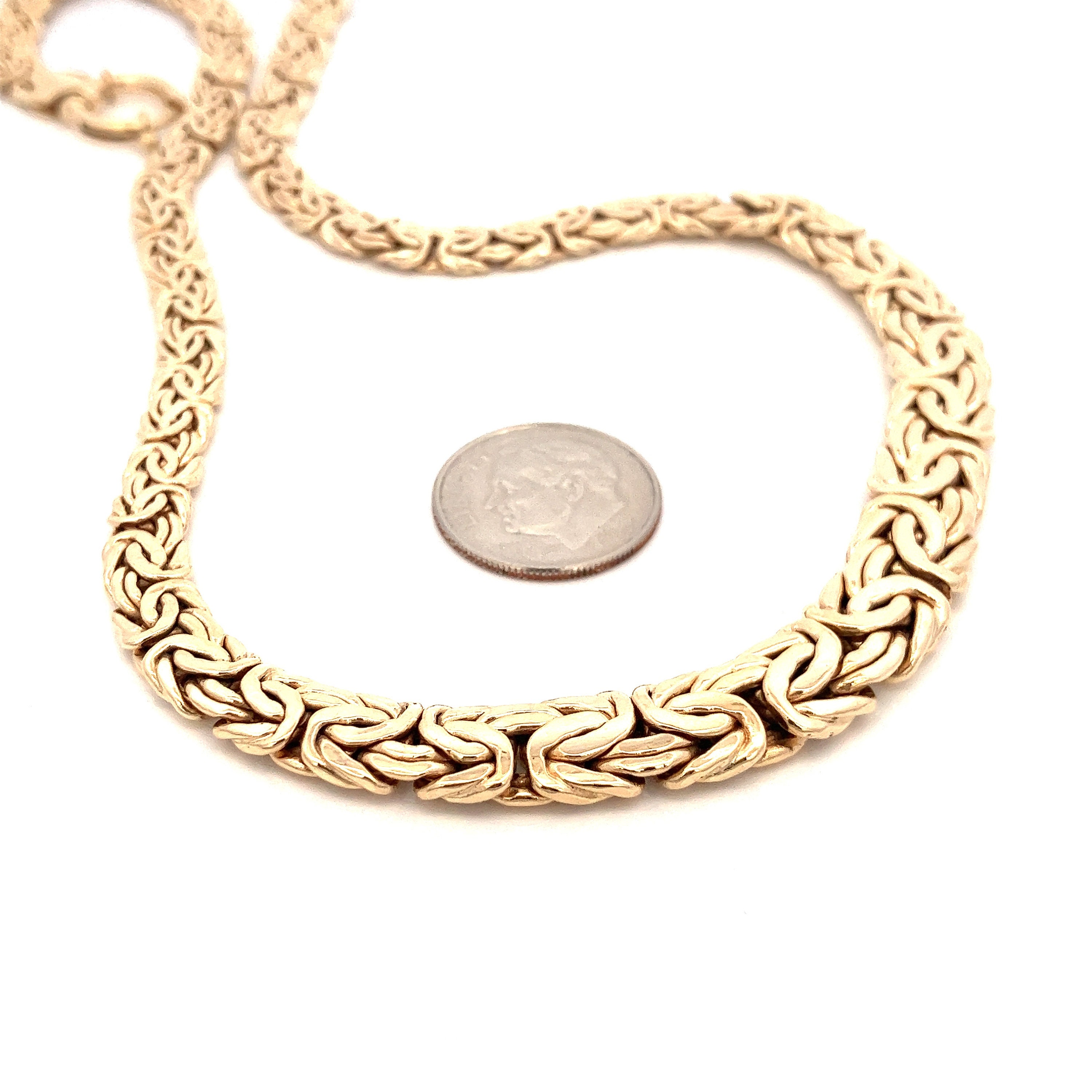 Stunning 14K Yellow Gold Byzantine Necklace Chain 18.5 - Etsy