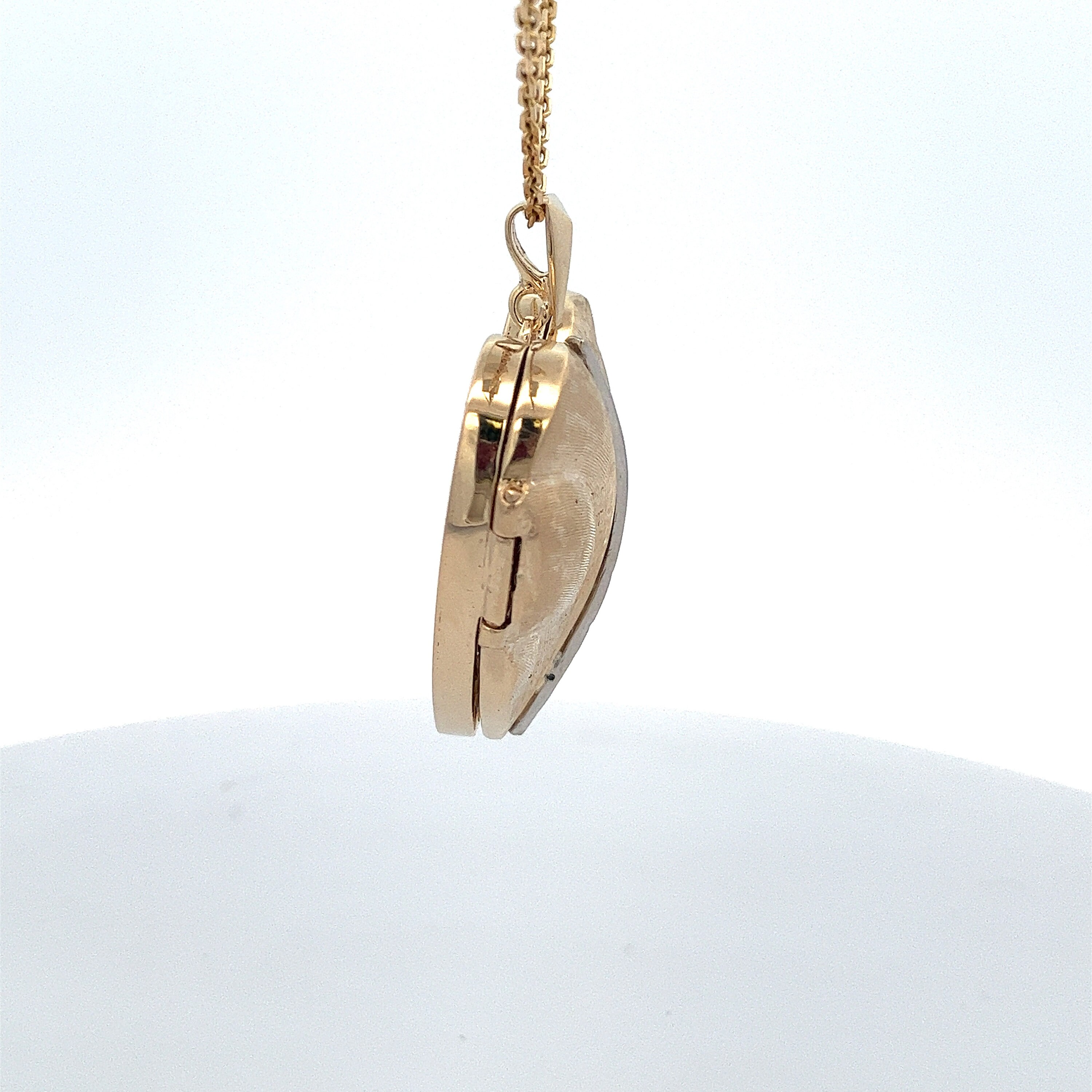 Large Heart Locket With Diamonds Solid 14k Yellow and White - Etsy