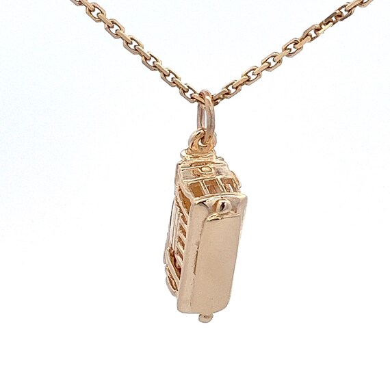 14k Yellow Gold Trolly, Cable Car, Tram Charm Pendant… - Gem
