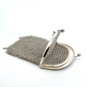 Vintage Miniature/small Chainmail Mesh Change Purse Sterling Silver ...