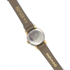 Vintage Movado Museum Dial Ladies Watch Taupe Dial and Strap - Swiss ...