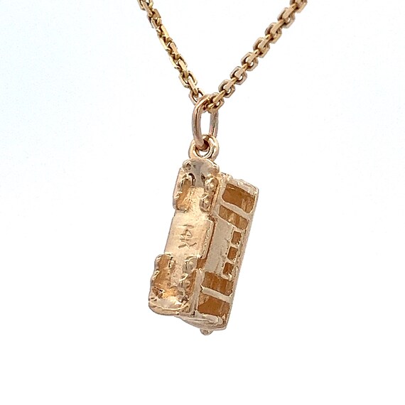 14k Yellow Gold Trolly, Cable Car, Tram Charm Pendant… - Gem