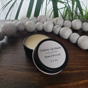 Tallow Lip Balm Grass-fed & Finished Tallow - Etsy