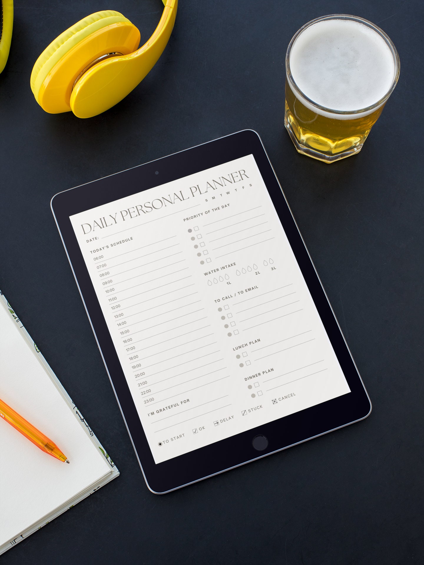 Daily Personal Planner Printable Instant Download Minimal - Etsy