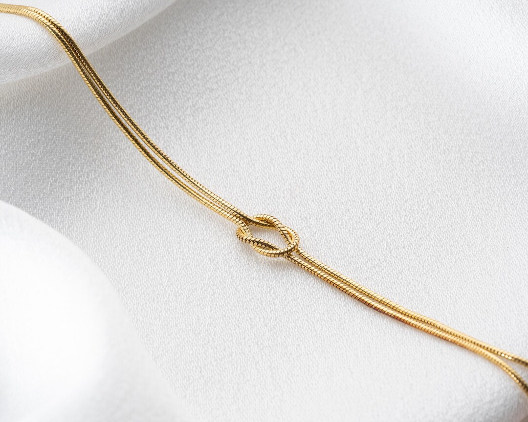 Gold Love Knot Bracelet Couple Set, Symbol of Love and Unity Bracelet ...