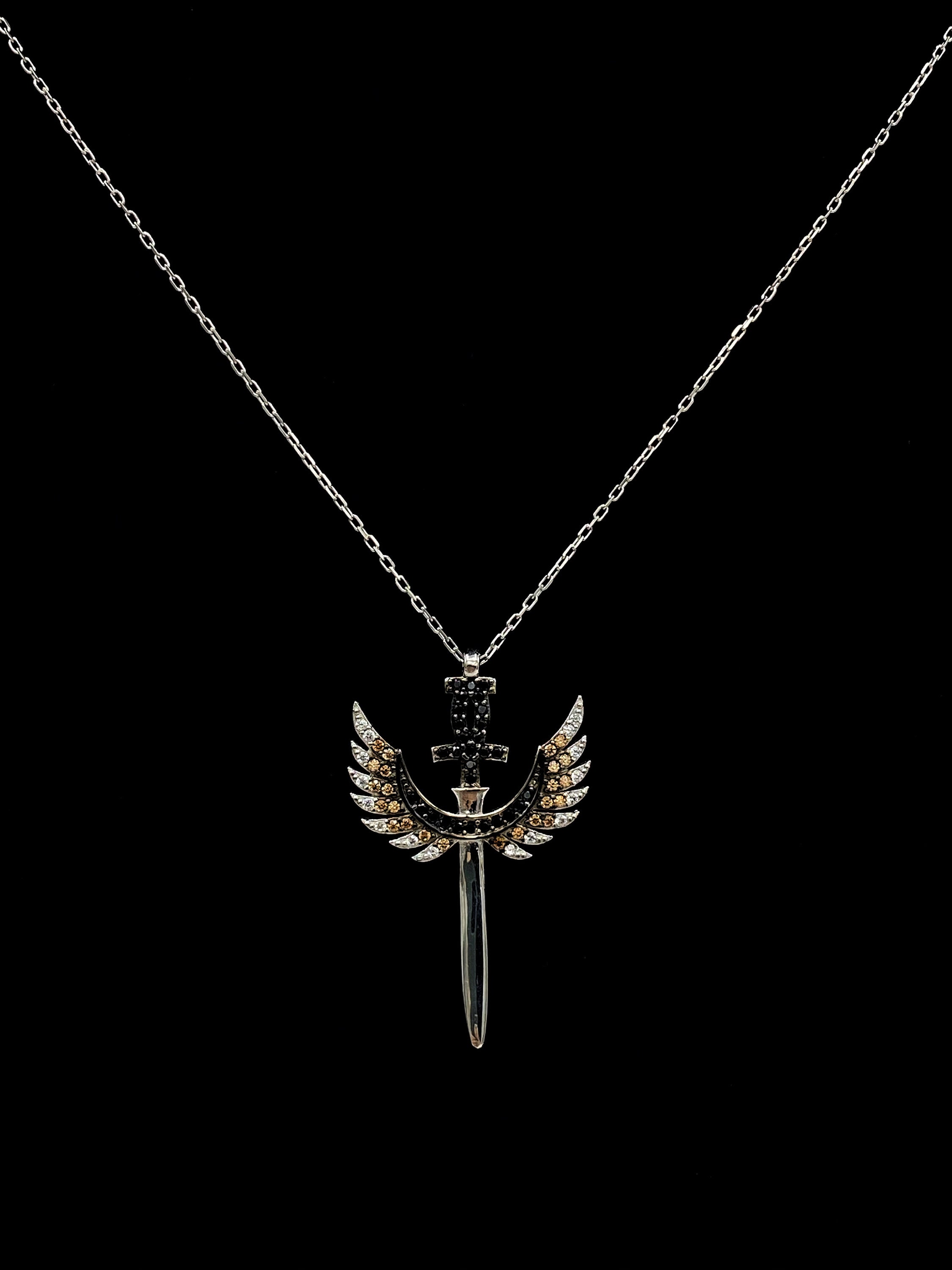Saint Michael Sword Necklace, Sword Pendant, St. Michael Necklace ...