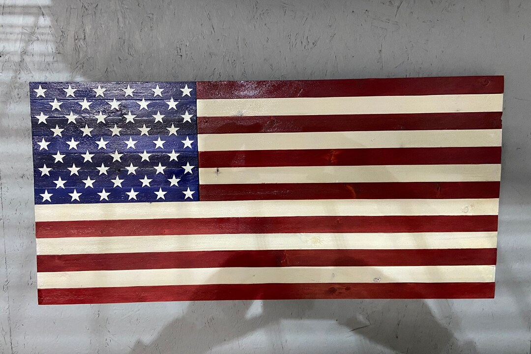 Large Wood American Flag - Etsy