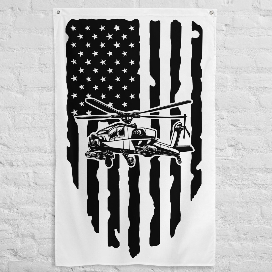 Military Apache Helicopter Flag - Etsy