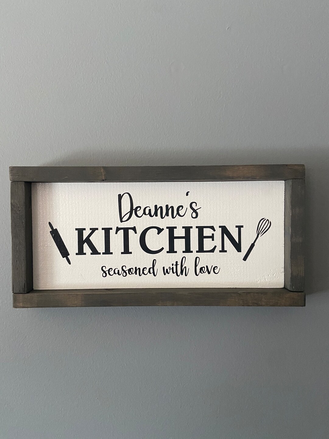 Personalized Kitchen Seasoned With Love Sign( Free Shipping) - Etsy