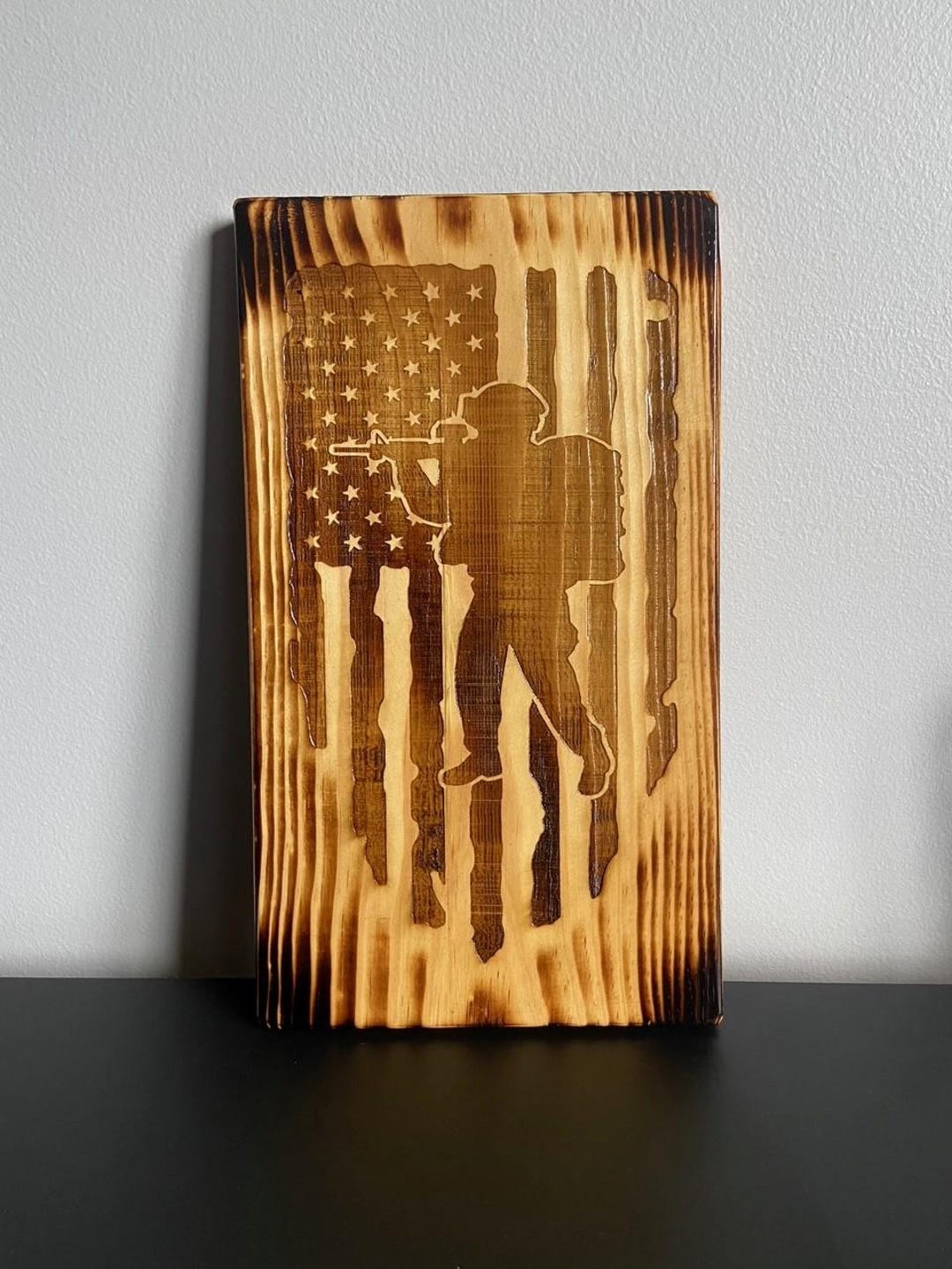 American Flag With Soldier on Guard Sign (free Shipping) - Etsy