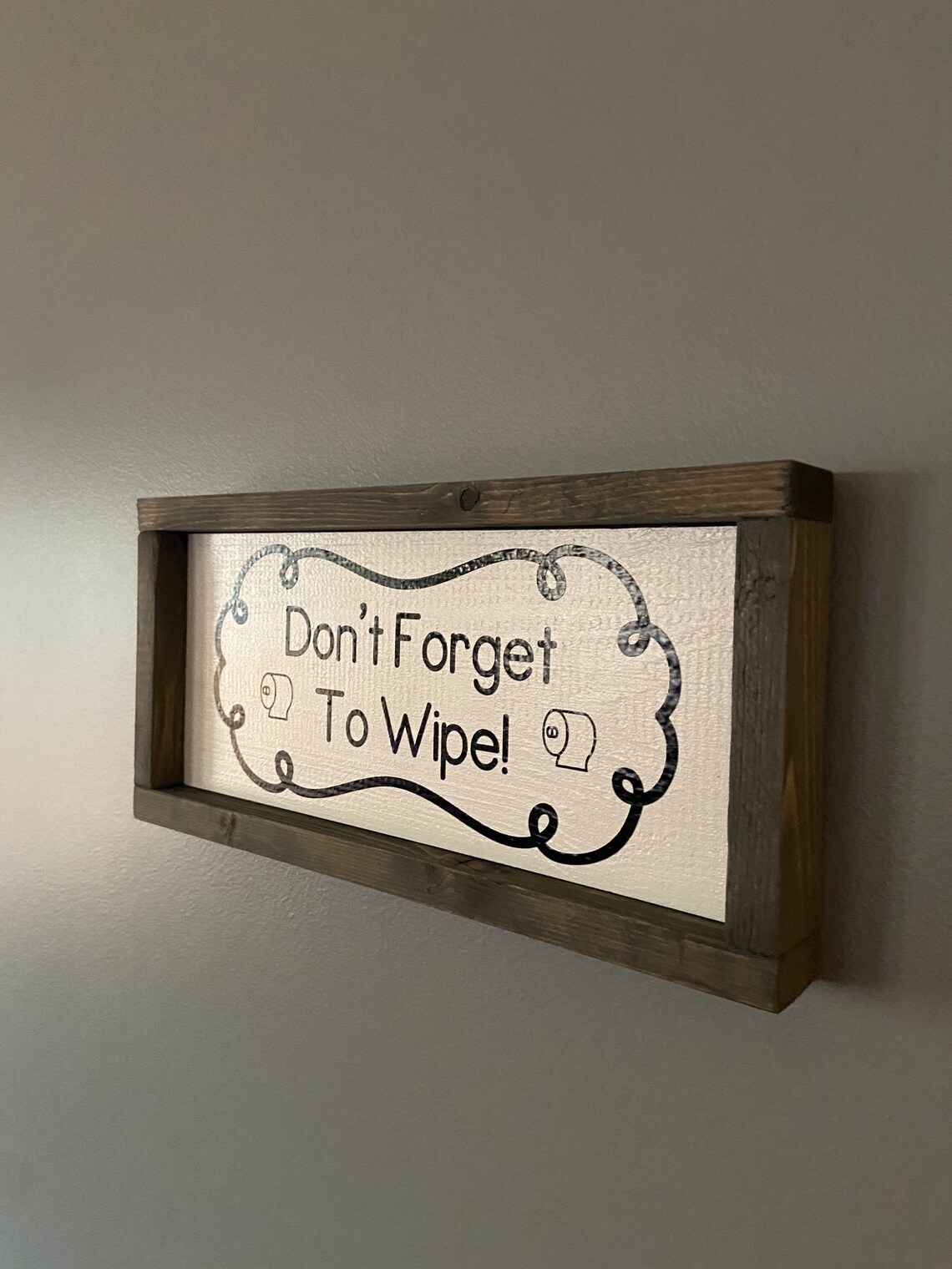 Dont Forget to Wipe Bathroom Sign free Shipping - Etsy