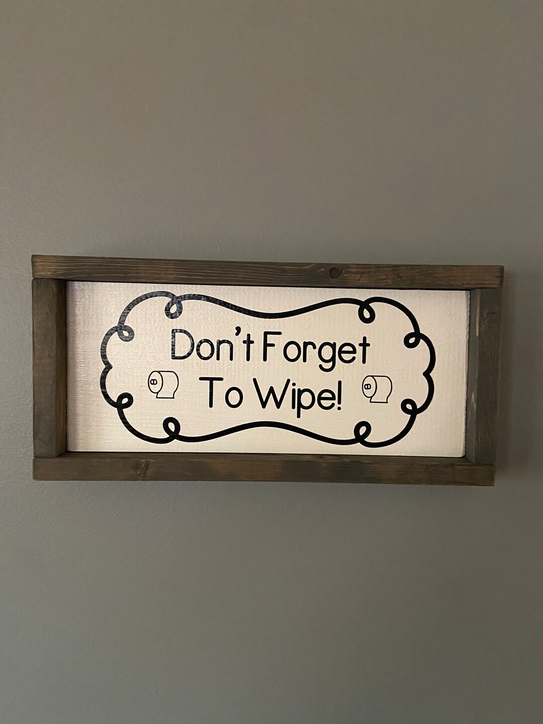 Dont Forget to Wipe Bathroom Sign free Shipping - Etsy