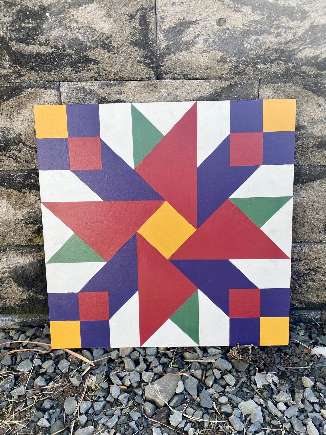 Hand Painted Double Aster Barn Quilt - Etsy