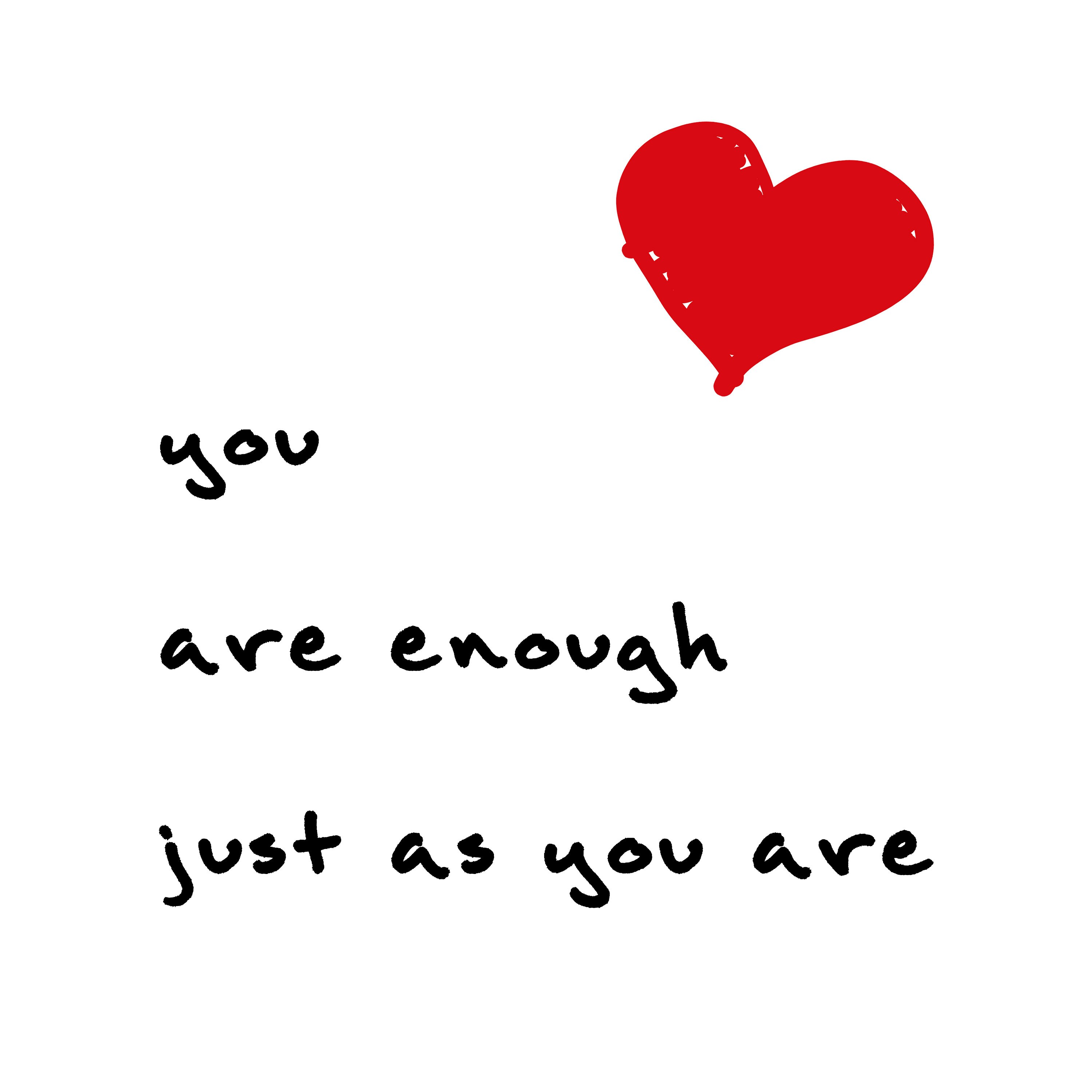 Positive Affirmation Printable Minimalist Red Heart Wall Art for Home ...