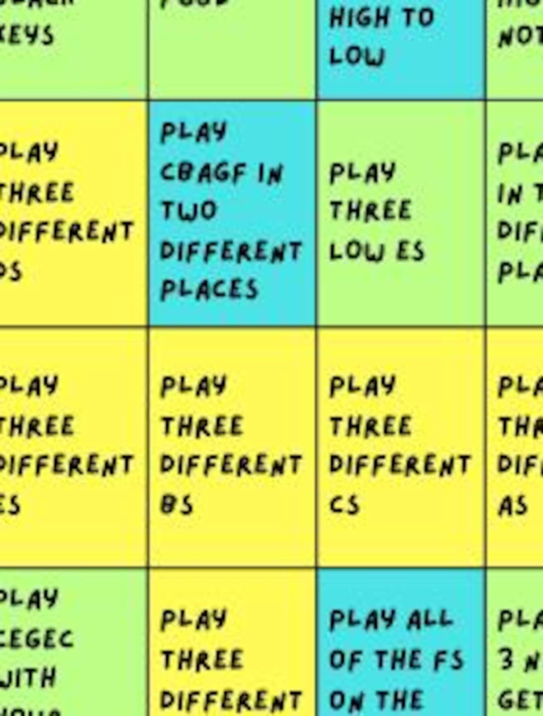 Piano Keyboard Scavenger Hunt - Etsy