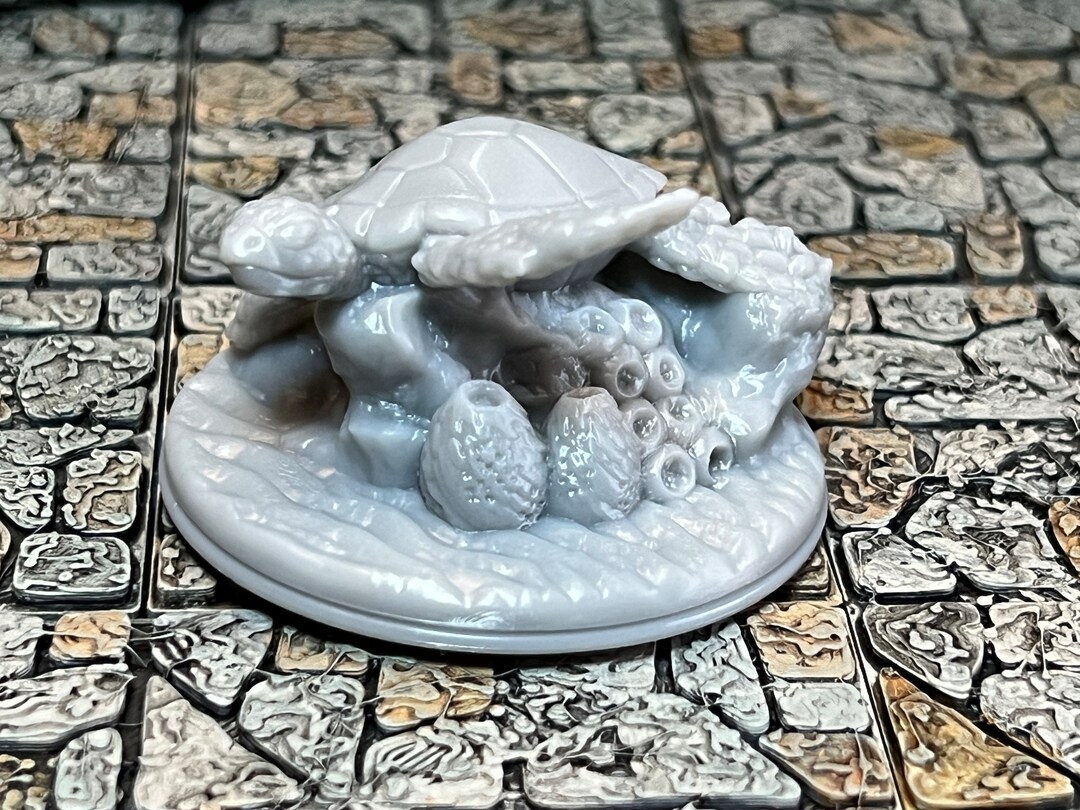 Sea Turtle Resin Dnd Pathfinder Miniature - Etsy