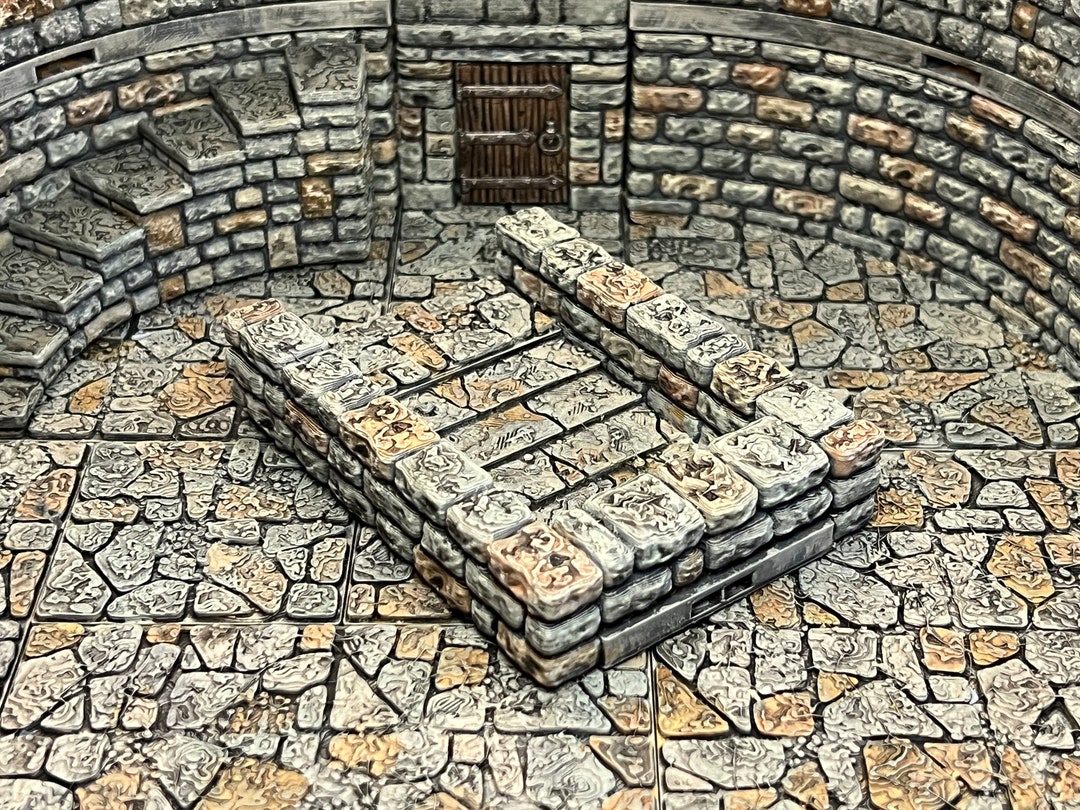 Stairs Dragon Tile Short Wall Full Floor Terrain Dnd Pathfinder Dungeon ...