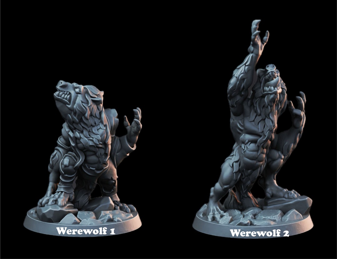 Werewolf A1 Miniature Dnd Pathfinder RPG Resin - Etsy