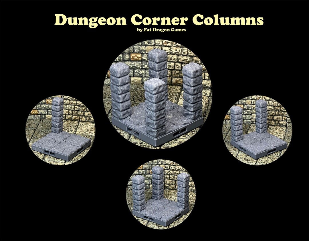 Dungeon/ Castle Corner Pillars Dragonlock - Etsy