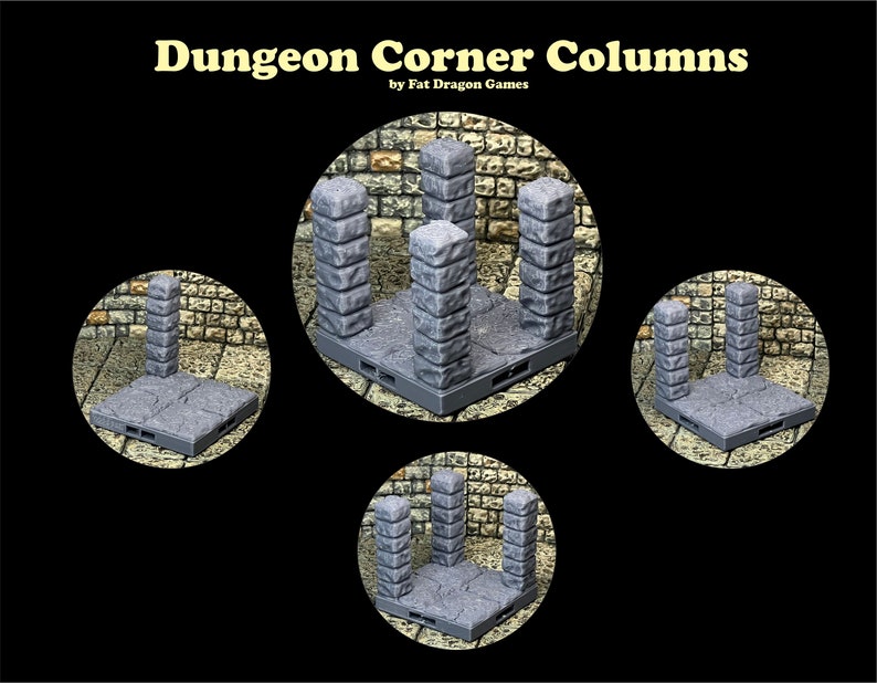 Dungeon/ Castle Corner Pillars Dragonlock - Etsy