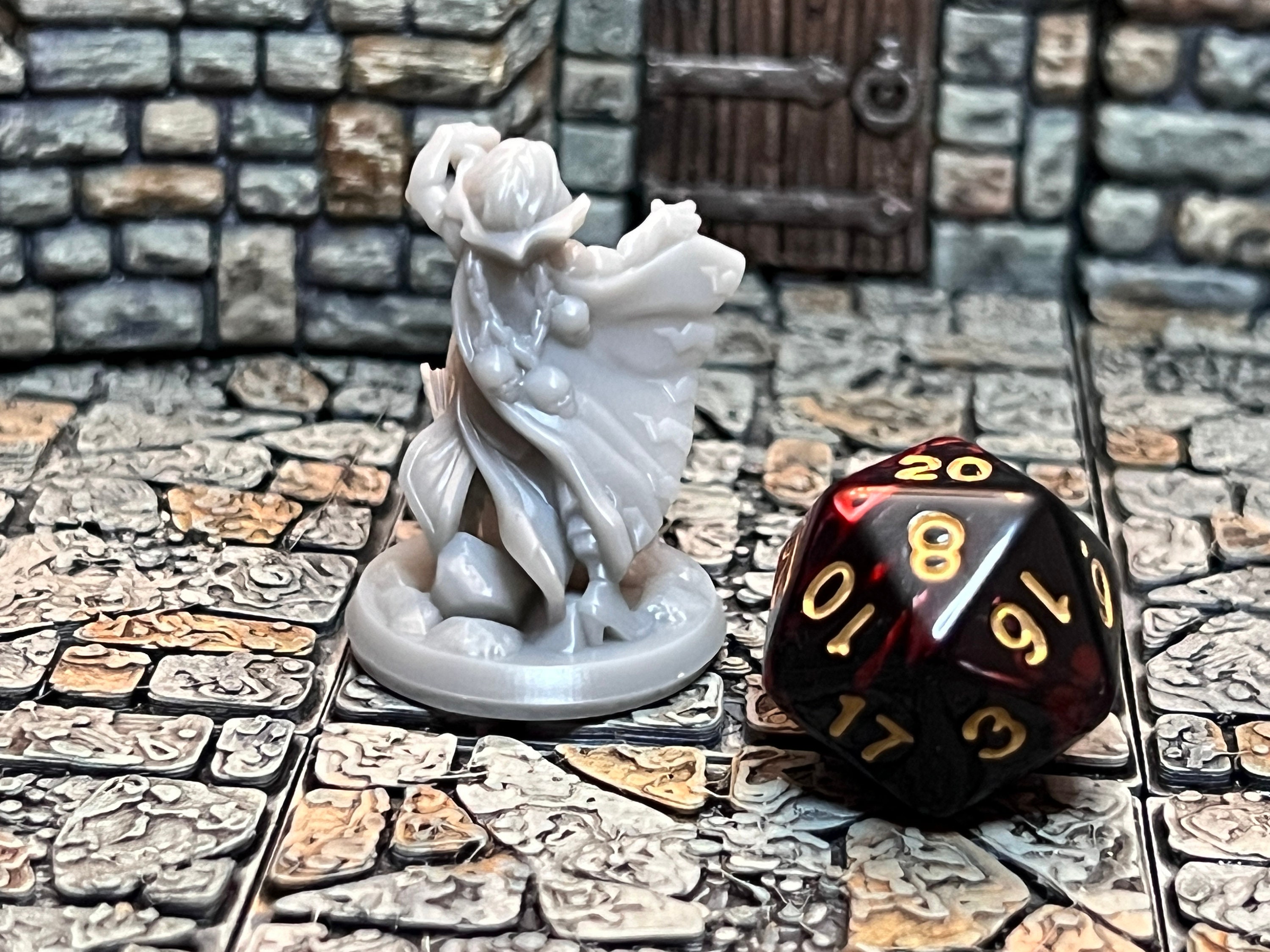 Human Female Warlock / Necromancer / Wizard Miniature - Etsy