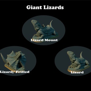 Giant Lizards Resin Dnd Pathfinder RPG - Etsy