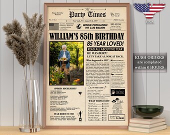 Back in 1937 Birthday Poster - Etsy