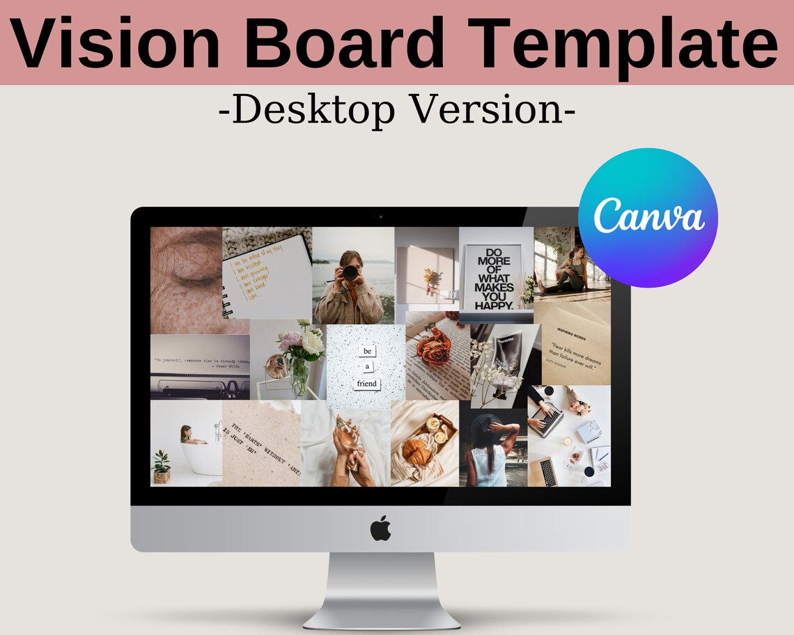 2023 Digital Vision Board Desktop Vision Board Wallpaper - Etsy