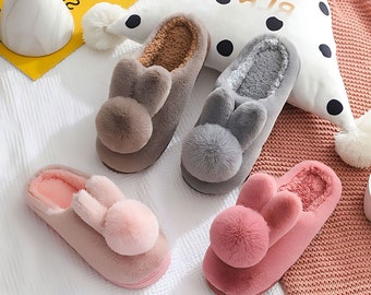 Rabbit Slippers - Etsy