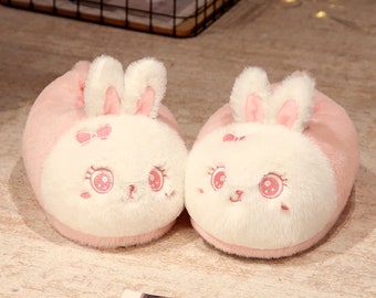 Fuzzy Rabbit Slides - Etsy