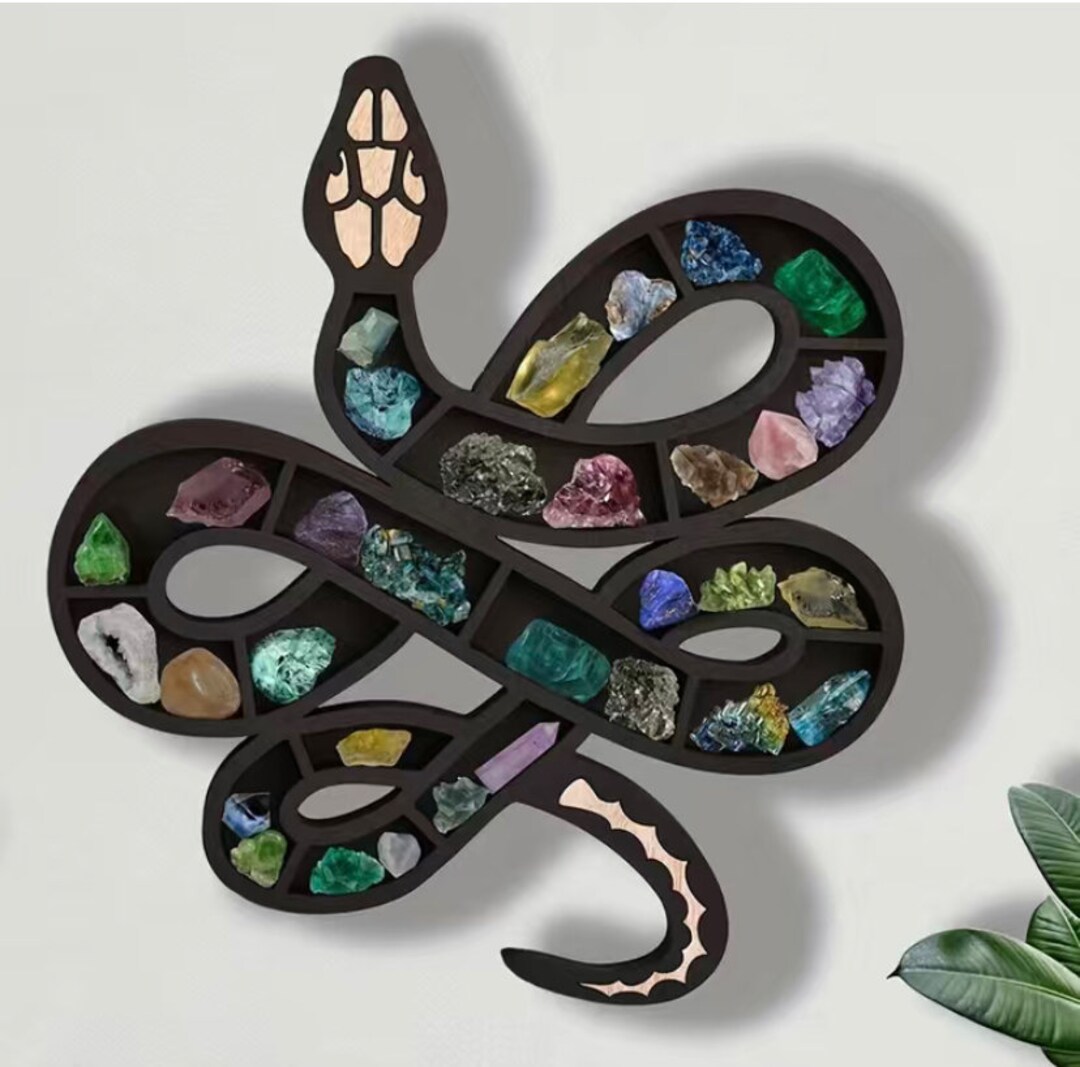 Snake Shaped Crystal Display Altar Shelf Storage Rack Floating - Etsy