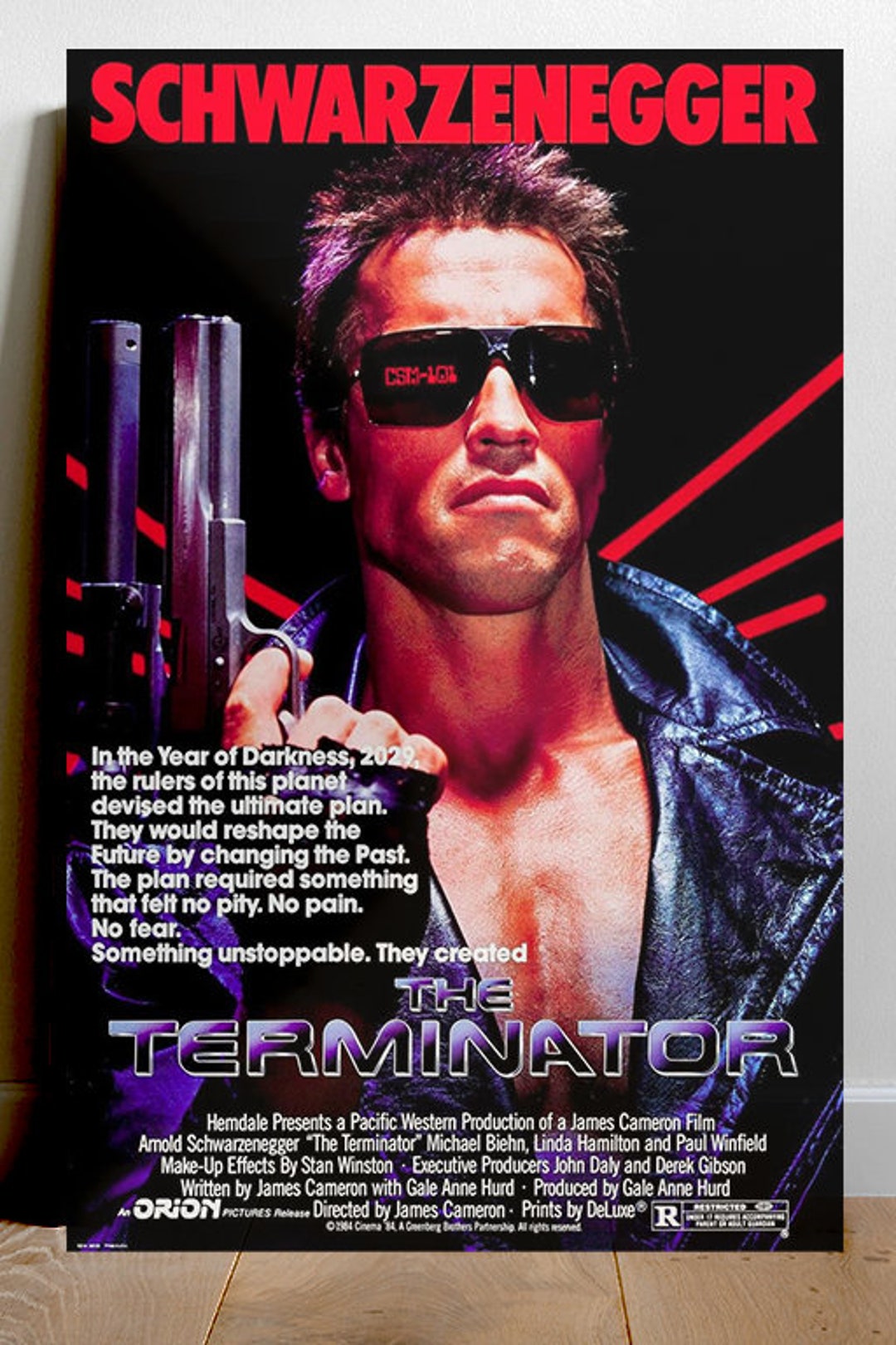 The Terminator Arnold Schwarzenegger Premium Matte Poster Film ...