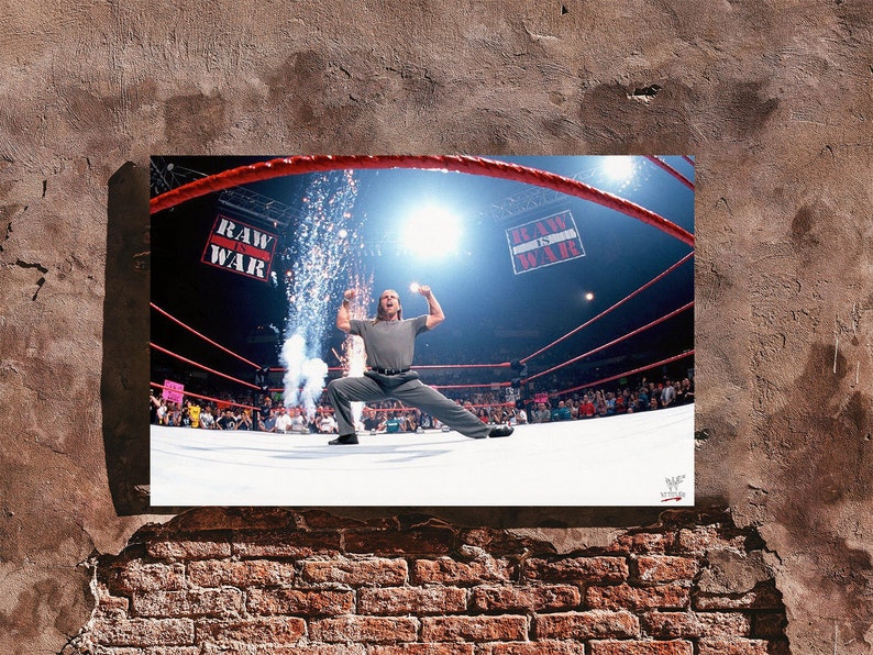 WWE Attitude Era Shawn Michaels Poster Wrestling Legend Design Vintage ...