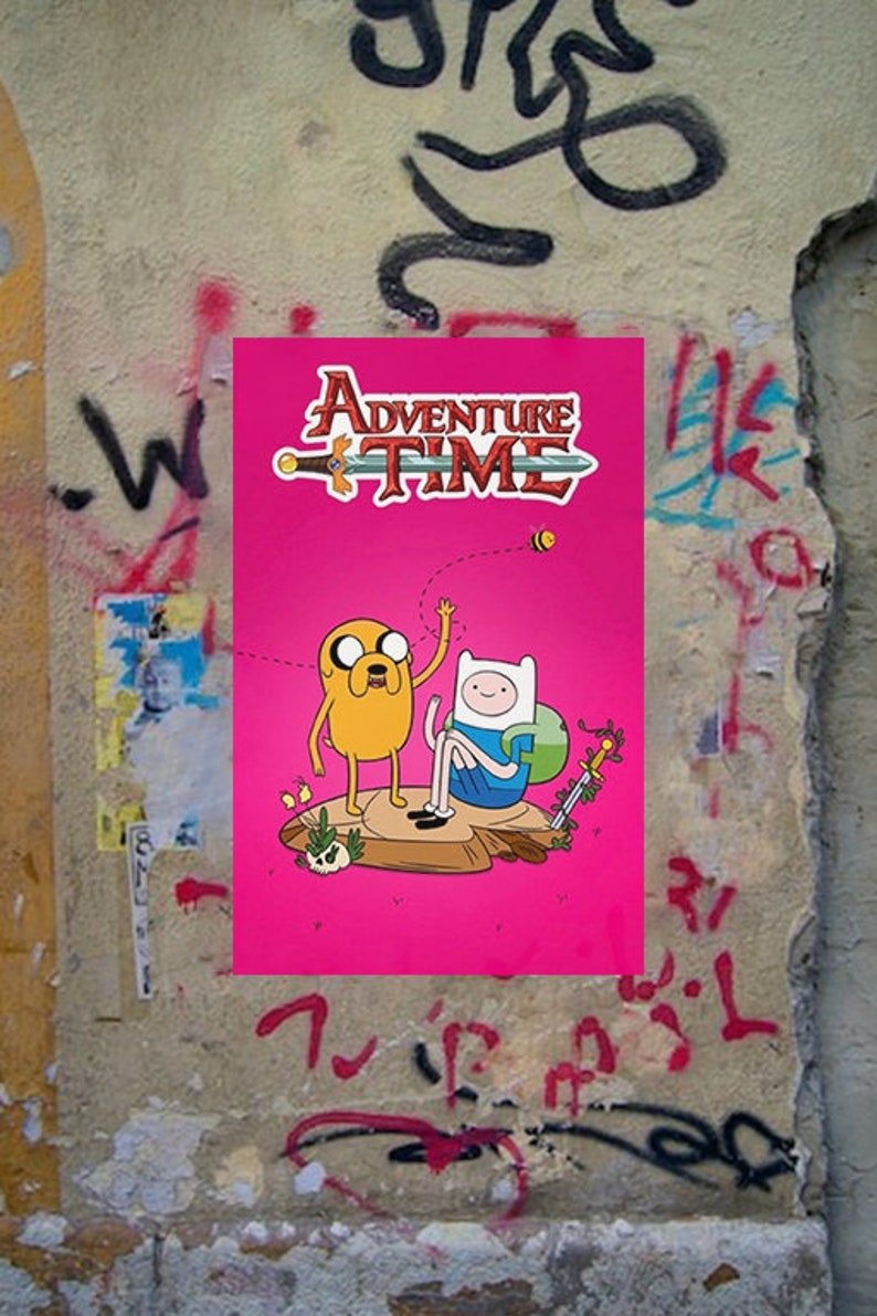 Adventure Time Premium Gloss Poster Featuring Finn the Human TV Show ...