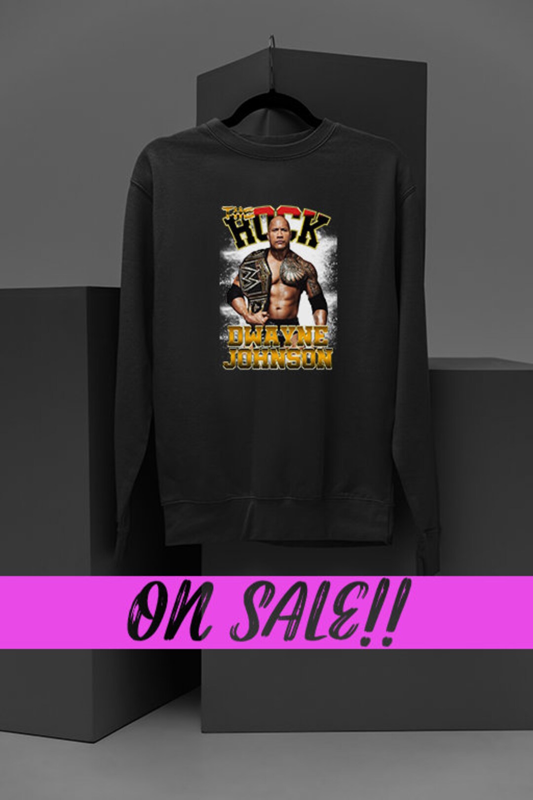 The Rock WWE Sweatshirt Attitude Era WWE Superstar Merchandise Dwayne ...