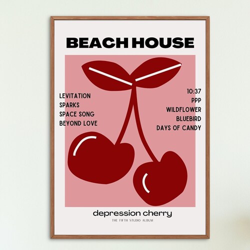Vintage Beach House Depression Cherry Album Poster Beach - Etsy