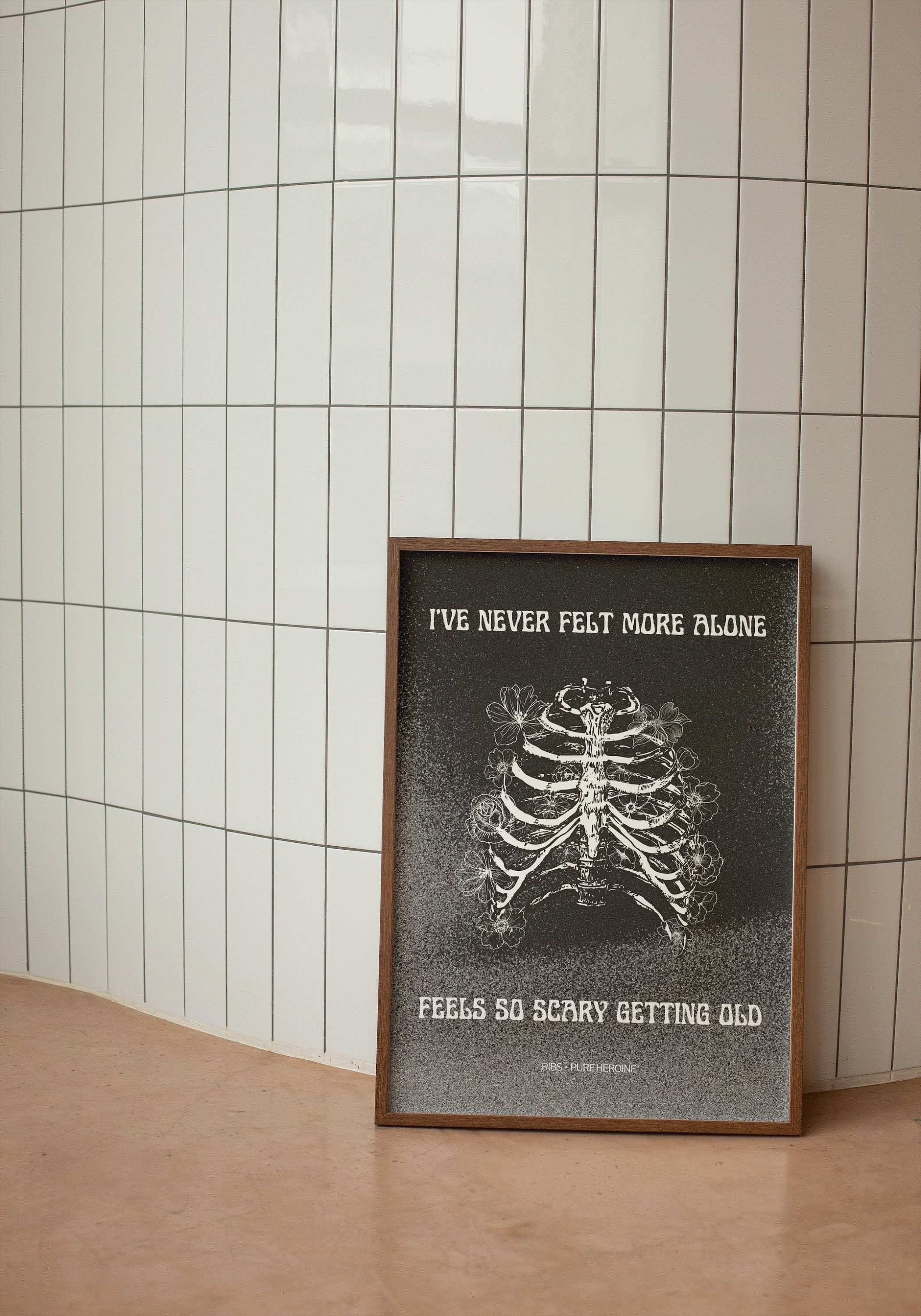 Vintage Lorde 'ribs' Song Lyric Poster, 'pure Heroine' Album Poster ...