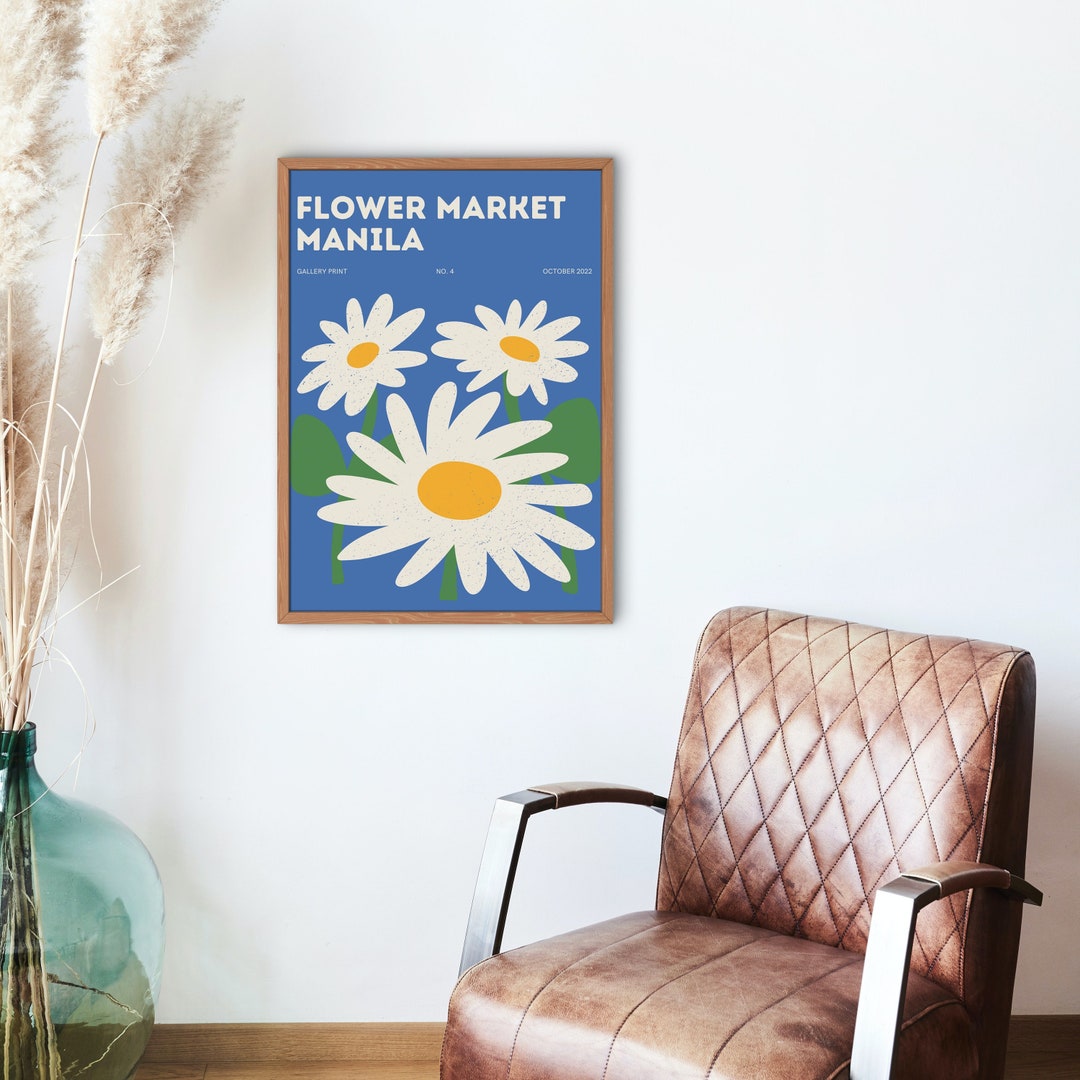 Manila Flower Market Print, Manila Flower Market Poster, Retro, Digital ...