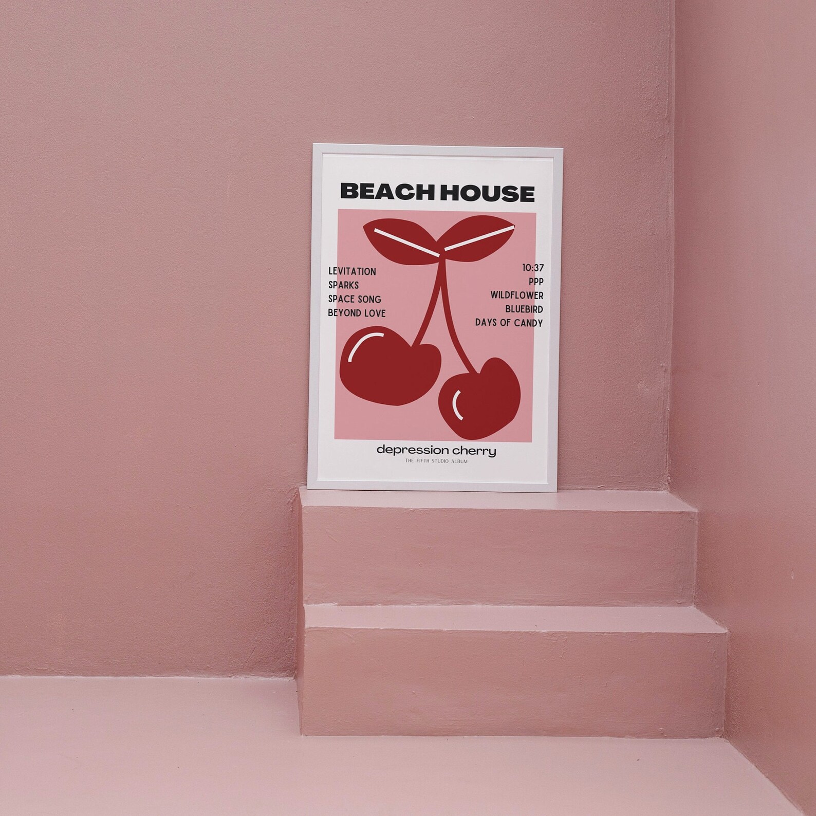 Vintage Beach House Depression Cherry Album Poster, Beach House Band ...