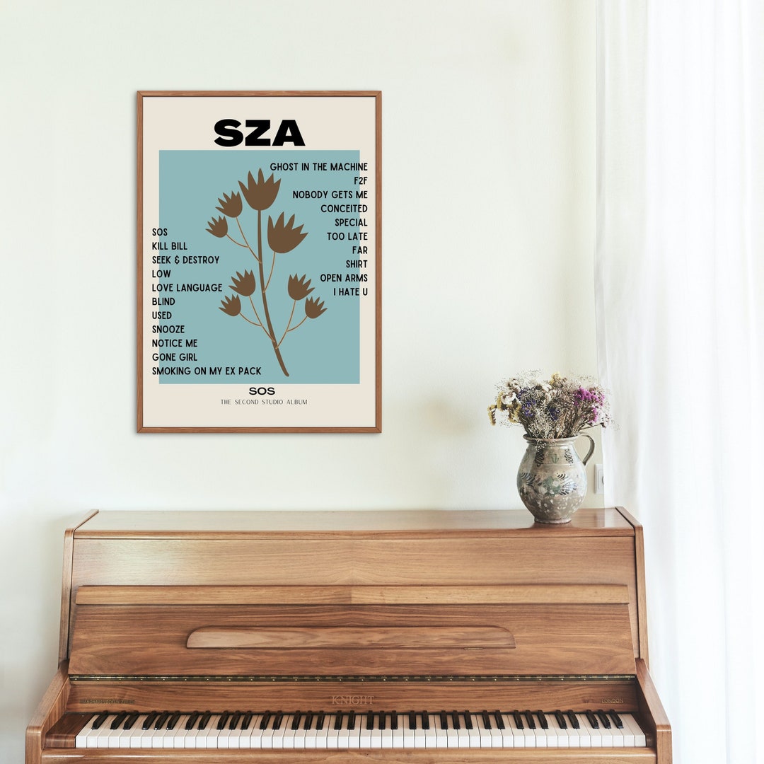 SZA 'sos' Album Poster, Sza Tour Art Print, Pop, Hip-hop, R&b/soul ...
