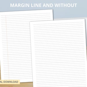 Vertical Lined Paper in College, Narrow & Wide Rule. Note Taking Refill ...