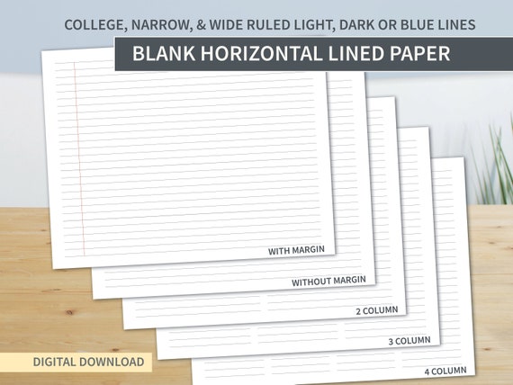 Papel Rayado Horizontal