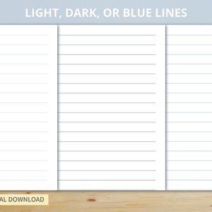 Horizontal Lined Paper in College, Narrow & Wide Rule. Note Taking ...