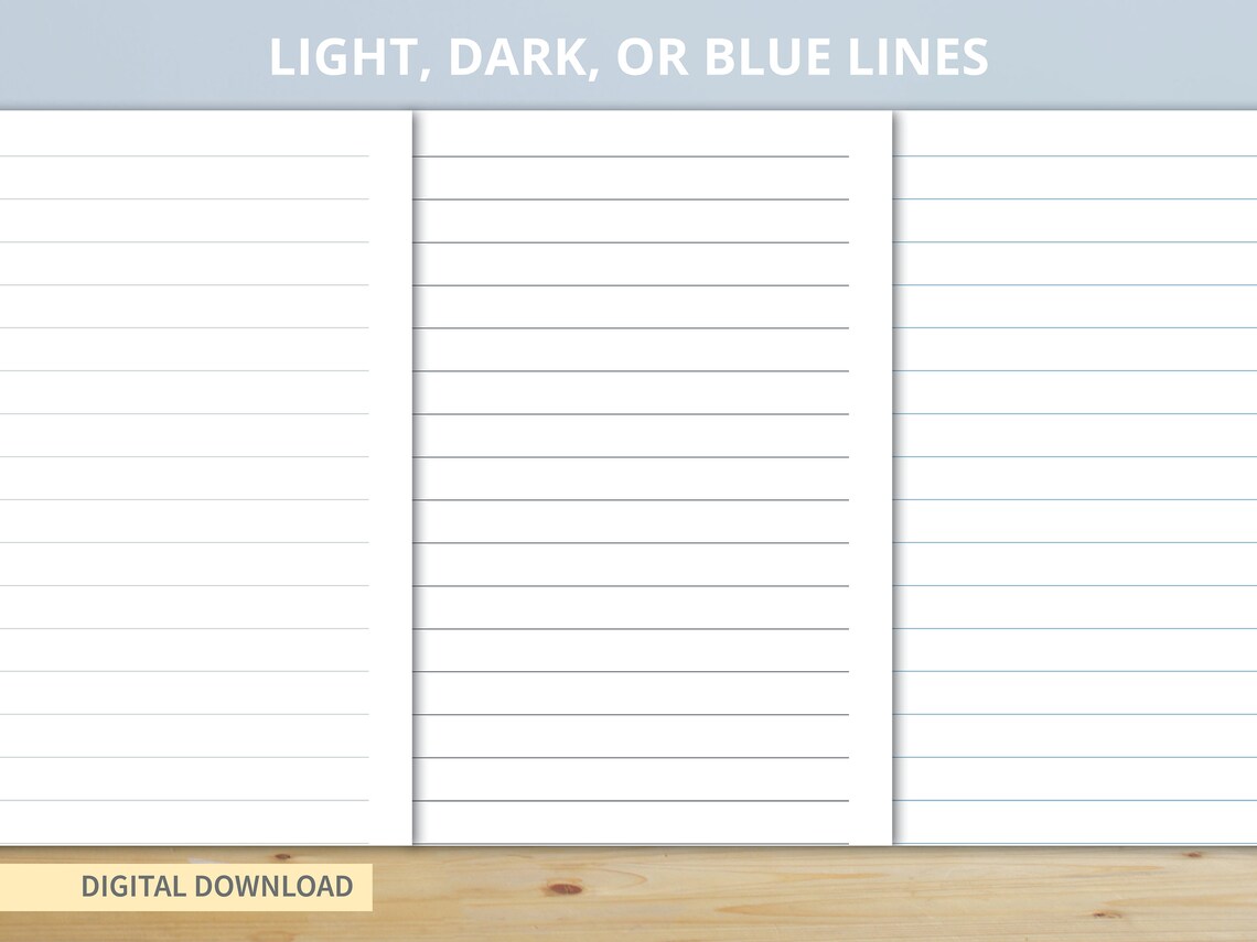 Vertical Lined Paper in College, Narrow & Wide Rule. Note Taking Refill ...